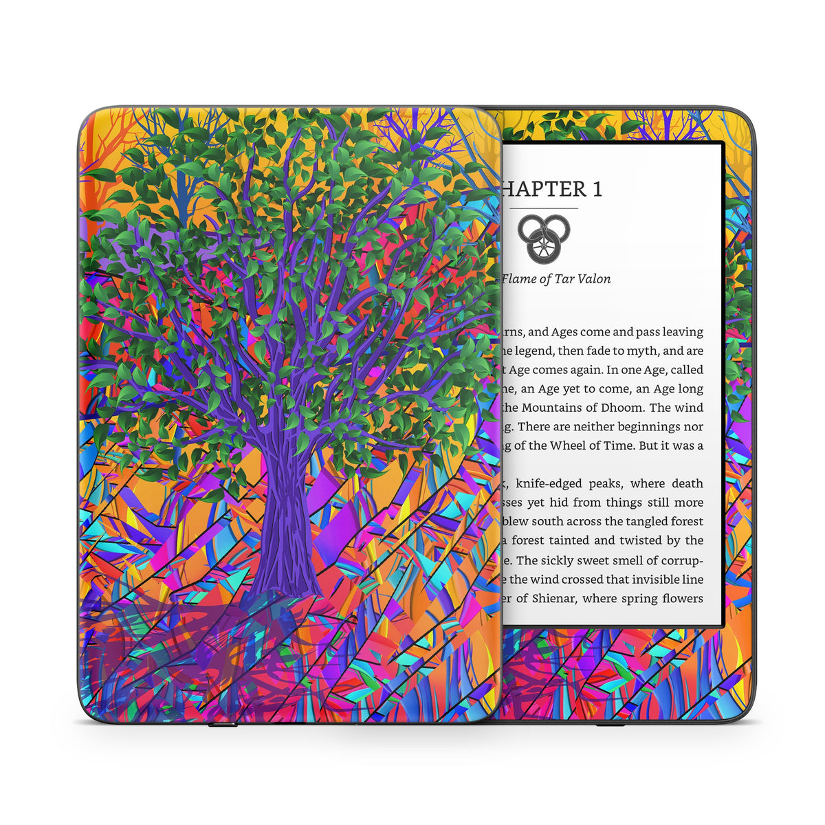 Stained Glass Tree - Amazon Kindle Skin