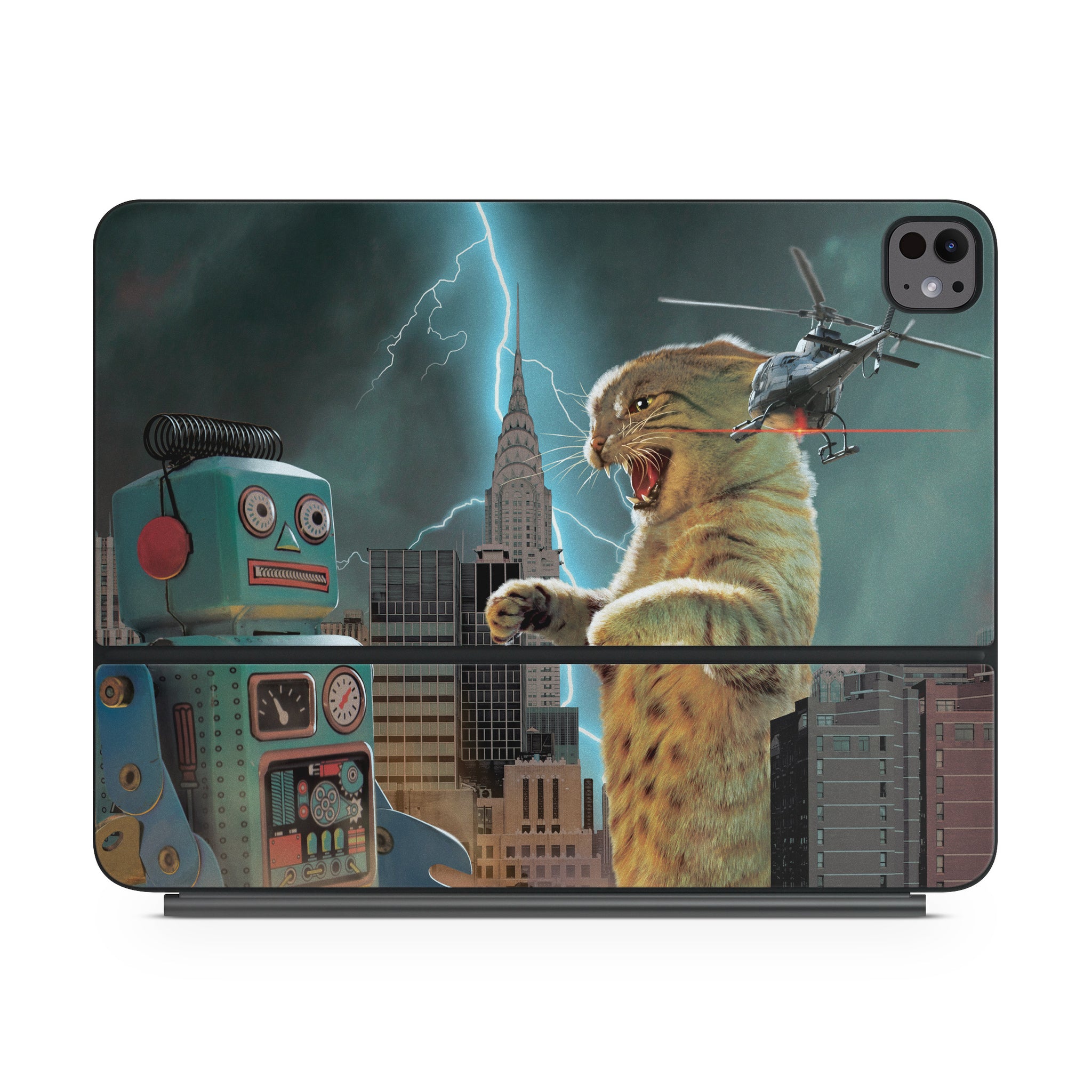 Catzilla Vs Robot - Apple Magic Keyboard for iPad Skin