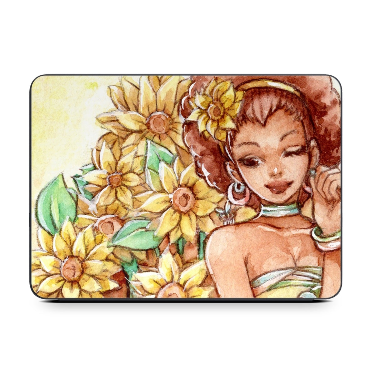 Lady Sunflower - Apple Smart Keyboard Folio Skin