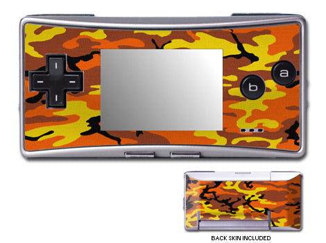 Orange Camo - Nintendo GameBoy Micro Skin