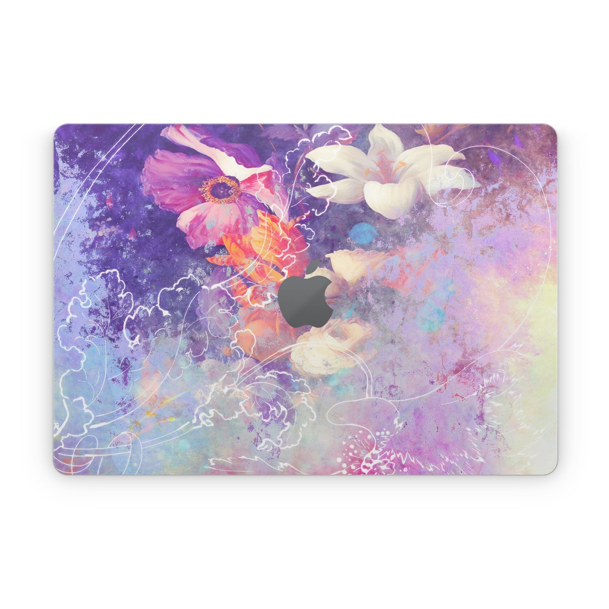 Sketch Flowers Lily - Apple MacBook Skin
