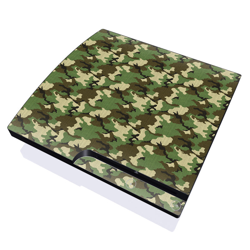 Woodland Camo - Sony PS3 Slim Skin