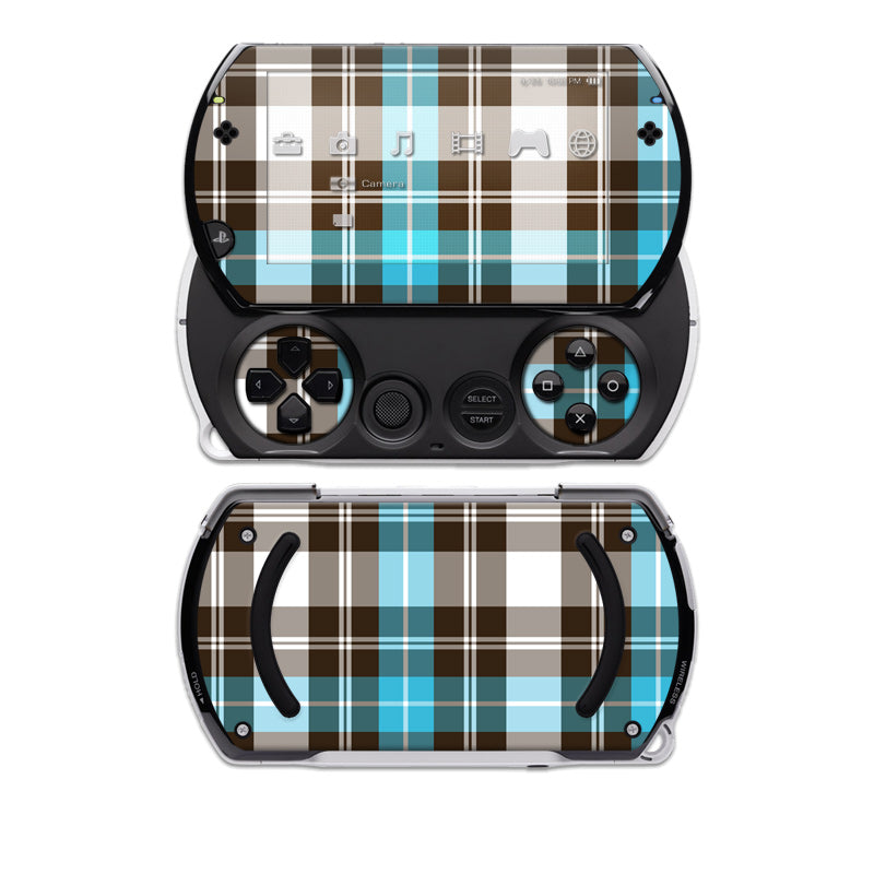 Turquoise Plaid - Sony PSP Go Skin