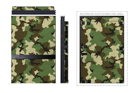 Sony PS2 Slim Skin - Woodland Camo