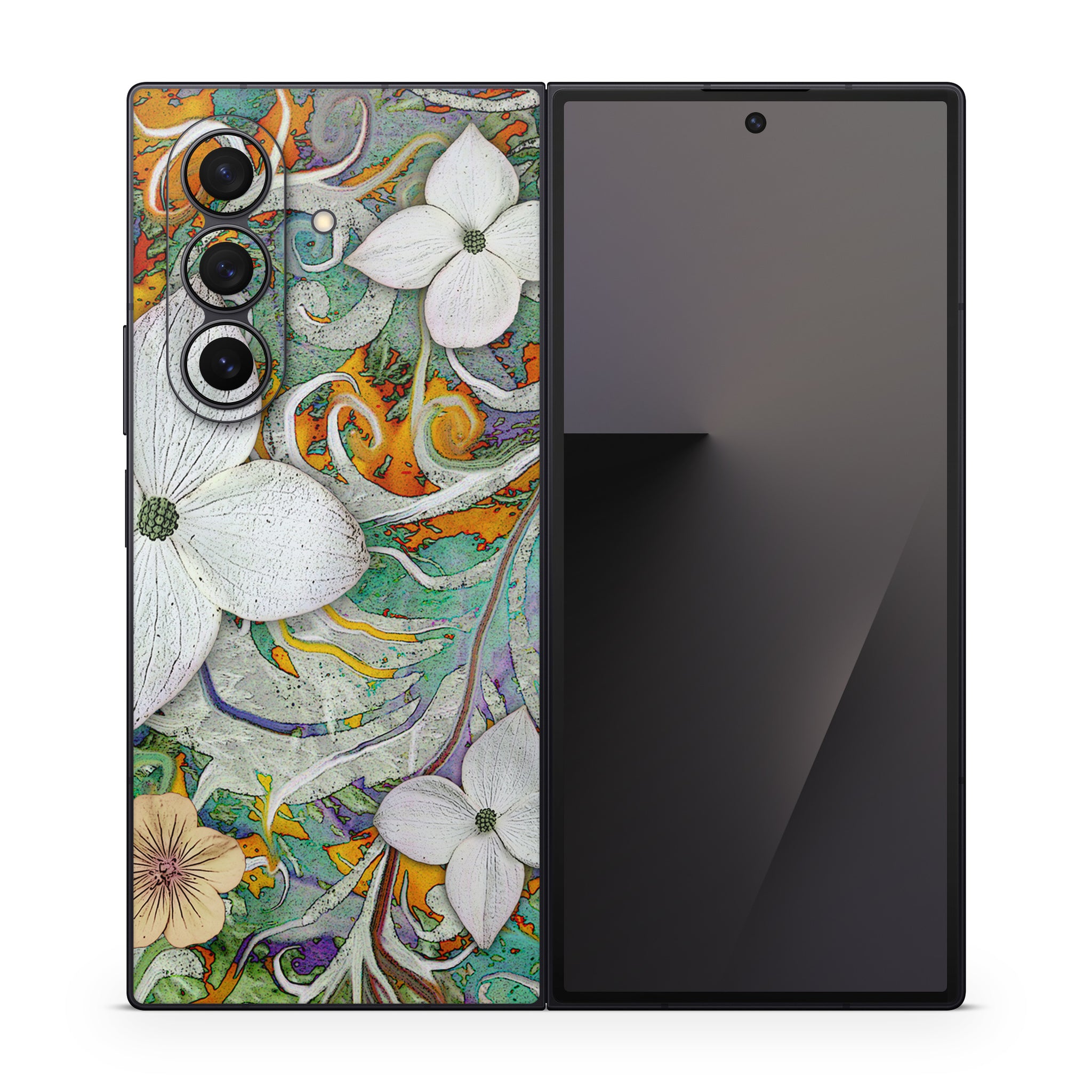 Sangria Flora - Samsung Galaxy Z Fold7 Skin
