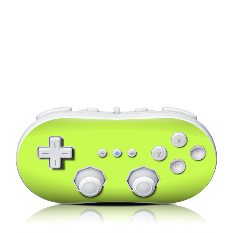 Solid State Lime - Nintendo Wii Classic Controller Skin