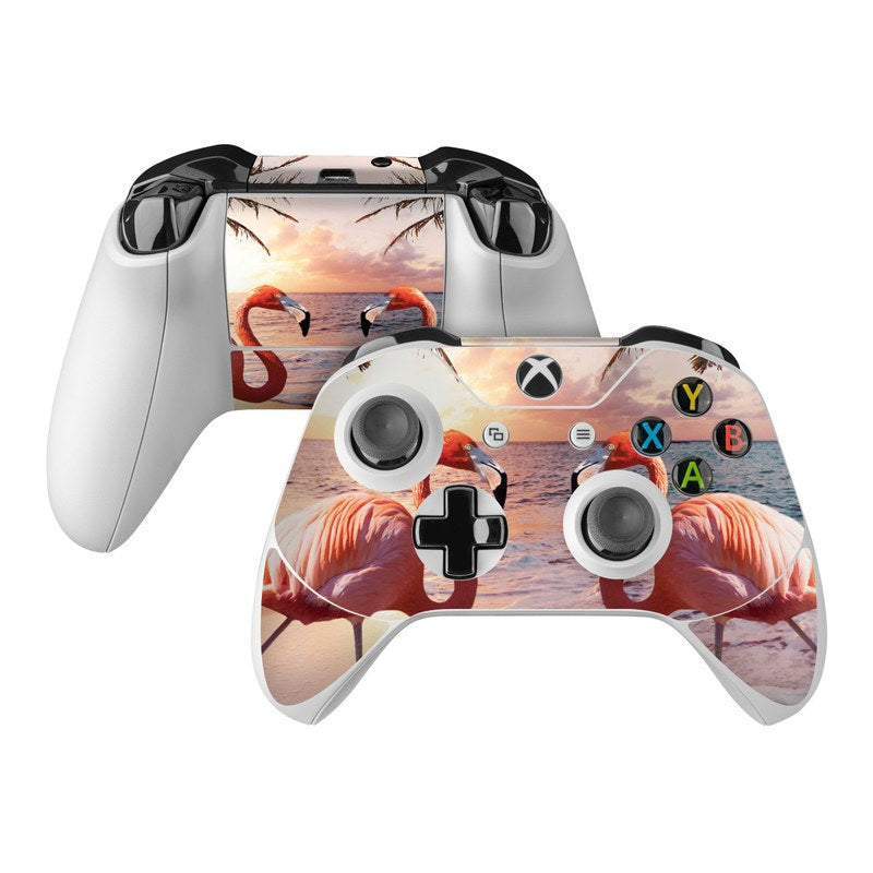 Flamingo Palm - Microsoft Xbox One Controller Skin
