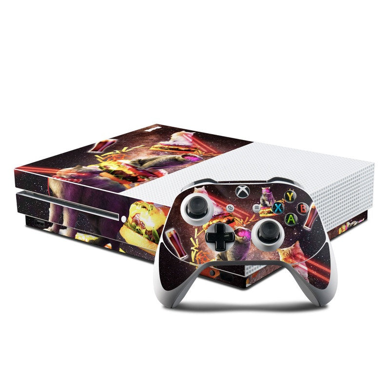 Burger Cats - Microsoft Xbox One S Console and Controller Kit Skin