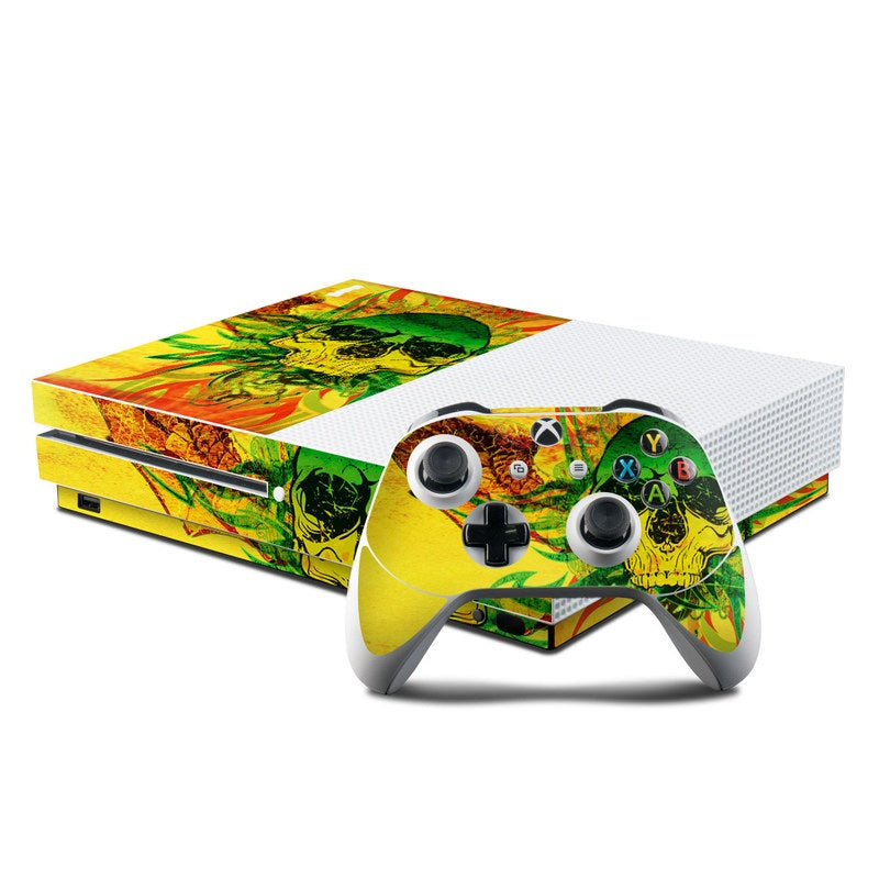 Hot Tribal Skull - Microsoft Xbox One S Console and Controller Kit Ski