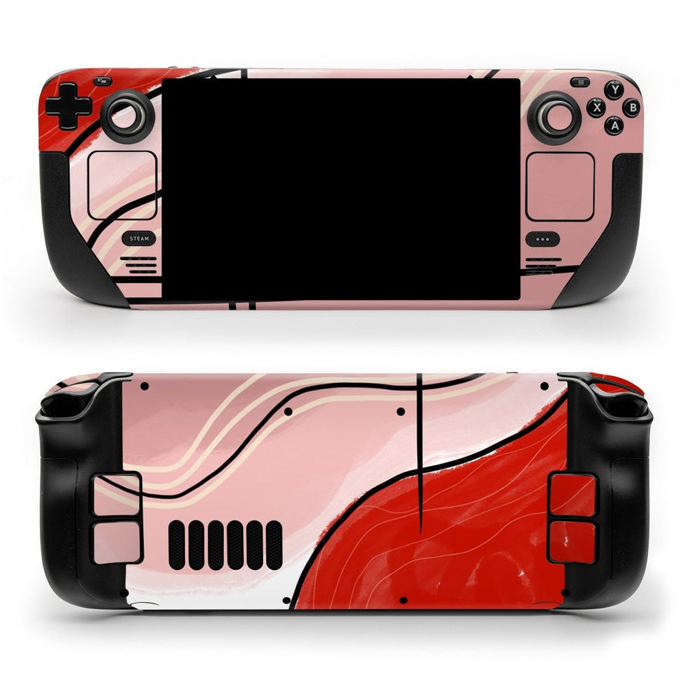 Abstract Red - Valve Steam Deck Skin